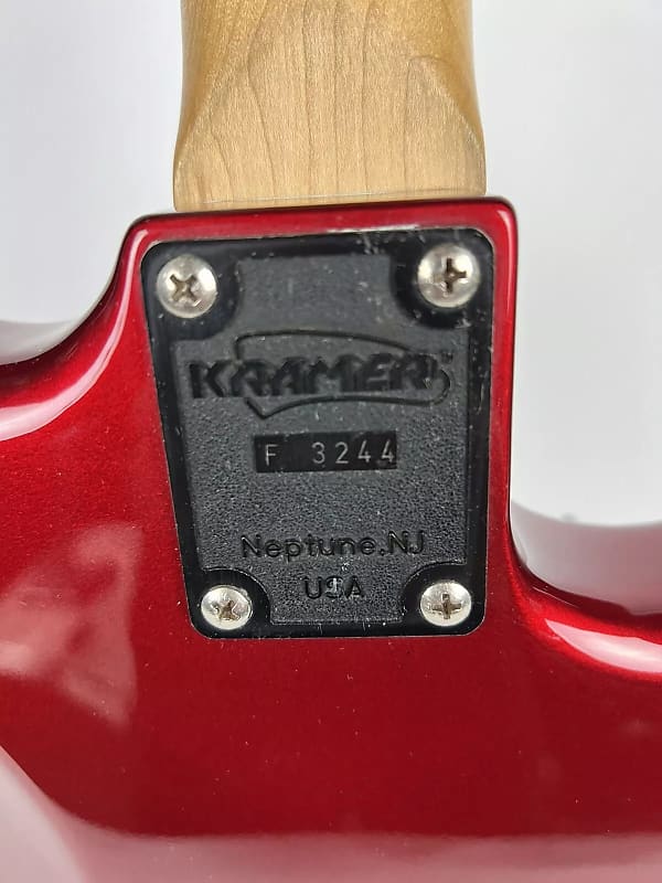1980s Kramer Focus 3000 Candy Apple Red Lefty Electric Guitar | Reverb