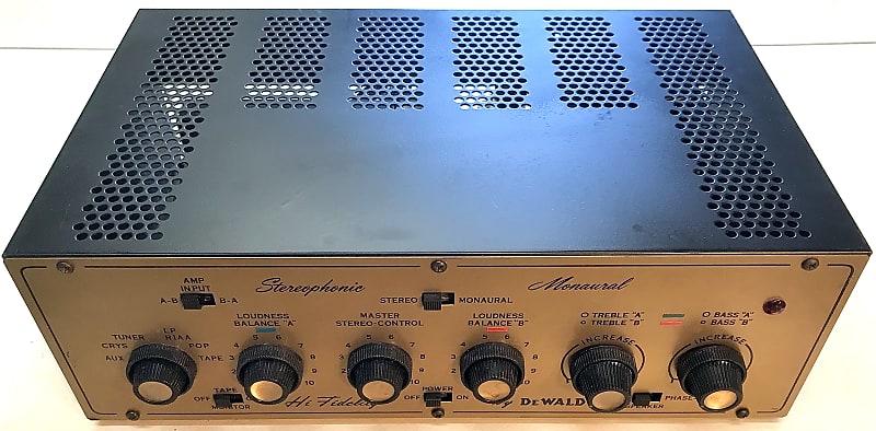 1960's TUBE Amplifier "HI FIDELITY STEREOPHONIC" by DeWald | Reverb