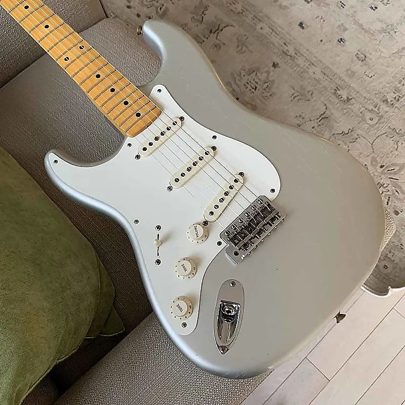 Fender Custom Shop 58 Strat light relic 2022 Inca Silver | Reverb