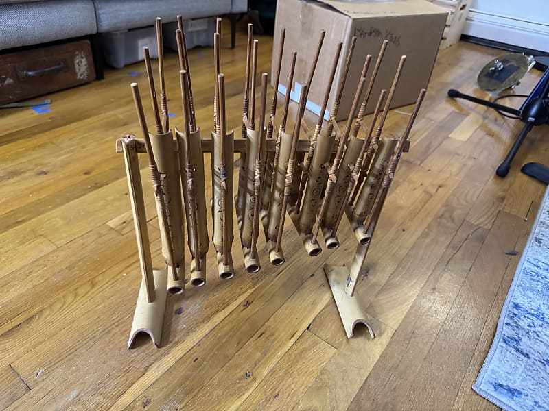 8 Note Bamboo Angklung Scale with Stand | Reverb