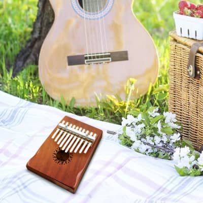 10 Key Kalimba Thumb Piano Solid Finger Piano Mahogany Body | Reverb