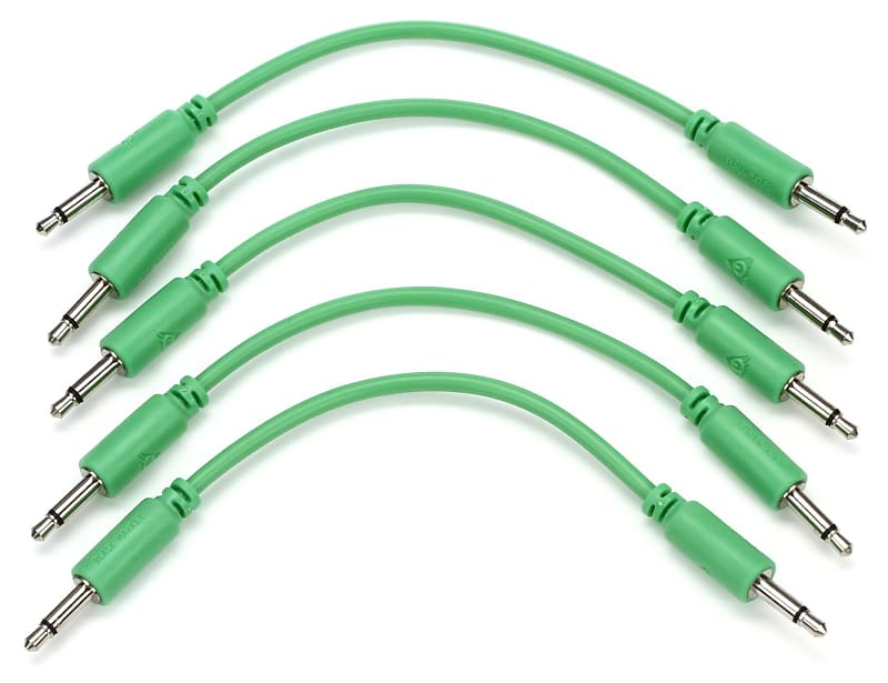 Black Market Eurorack Patch Cable 5-pack - 9cm Green | Reverb