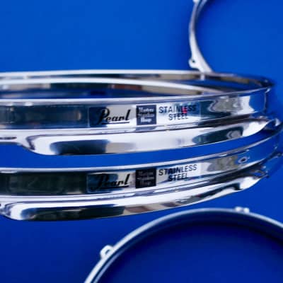 Pearl Stainless Steel Power Hoops 2 mm 2 x 10", 12", 13", | Reverb