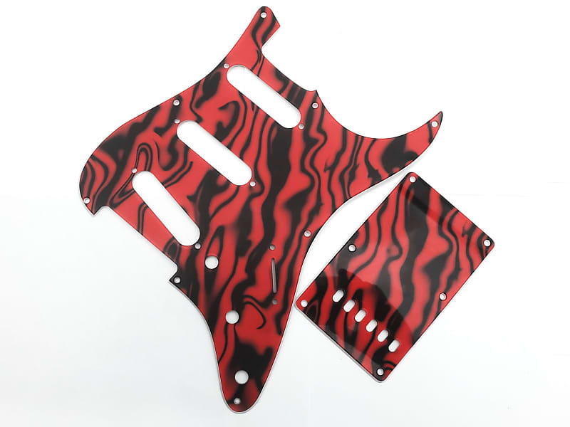 Pickguard Tiger SRV Scotch Stratocaster Tiger | Reverb