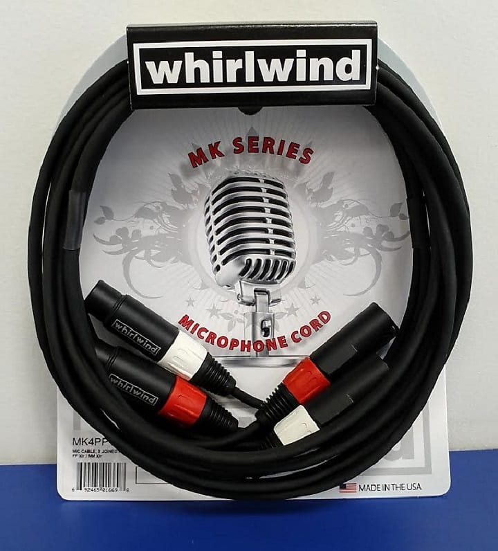 Whirlwind MK4PP10 Stereo 10ft Dual XLR microphone Audio Cable | Reverb