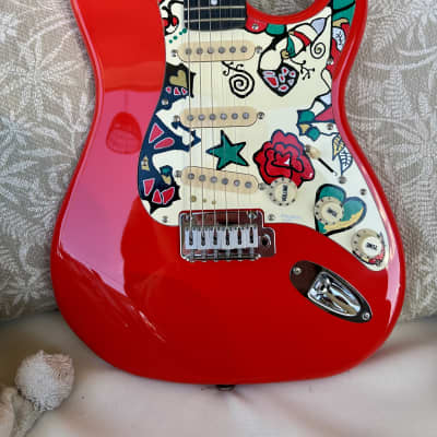 Artist Guitars ST-62 Fiesta Red: One-of-One, Hand-Painted | Reverb