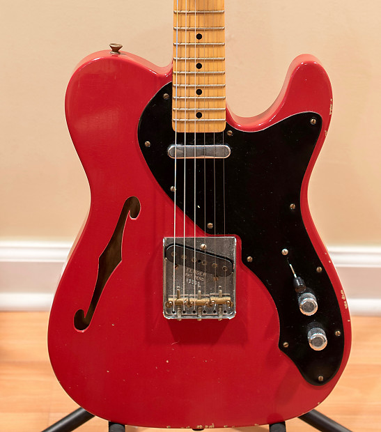 Fender Custom Shop Telecaster Thinline Relic 2009 Dakota Red | Reverb