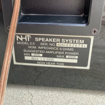 NHT 2.5 Tower Loudspeaker - High Gloss Black | Reverb