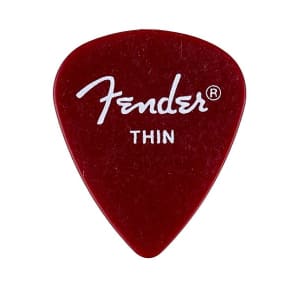 Fender California Clear Picks, Thin, Candy Apple Red, 12 | Reverb