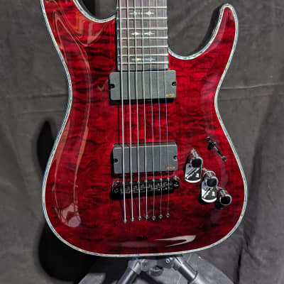 Schecter Hellraiser C-7 Black Cherry 7-String Electric Guitar | Reverb