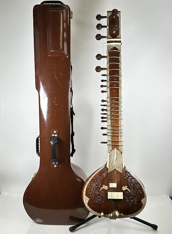 Brown Indian Tun Wood 7 Main String Sitar-Unisex Musical | Reverb