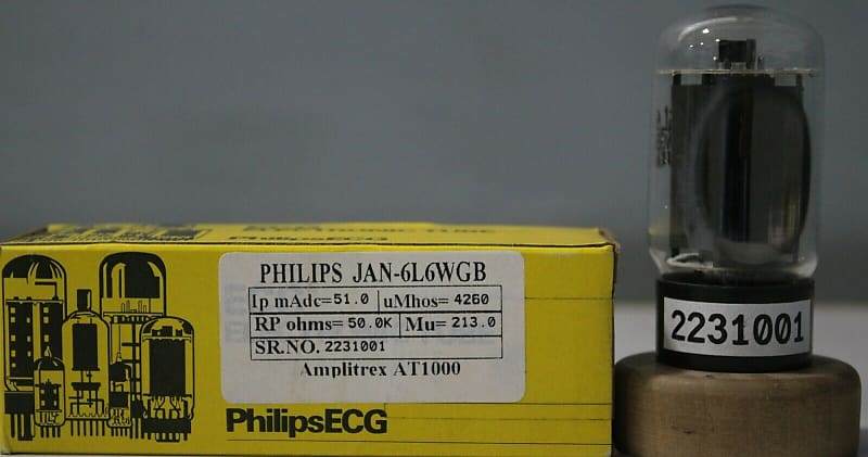 JAN 6L6WGB PhilipsECG NOS NIB Green Print Made in U.S.A | Reverb