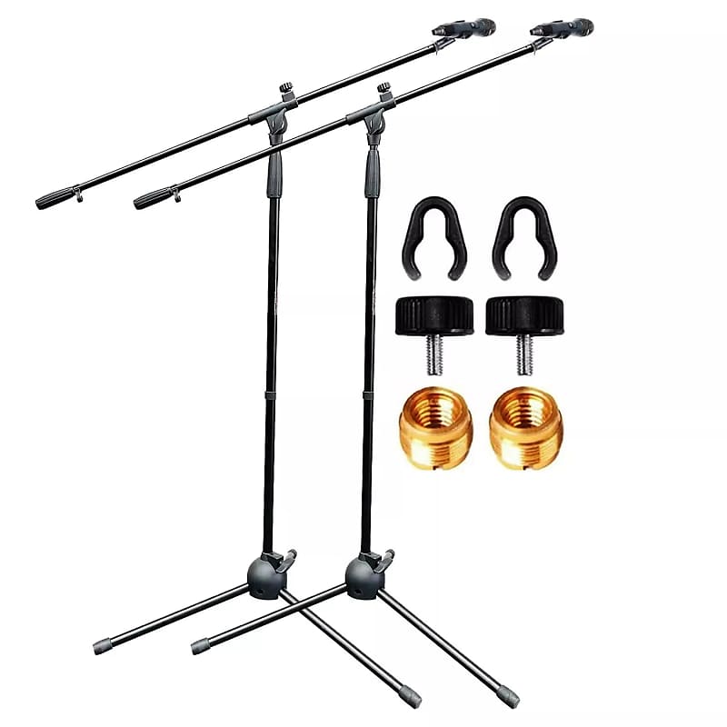 2x Pro Adjustable Mic Stand with 360° Rotating Boom Arm, | Reverb