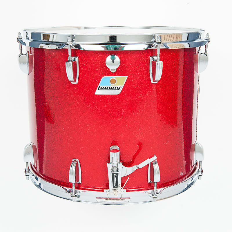 Ludwig 15" (12" deep) snare 1970's Red sparkle / glitter | Reverb