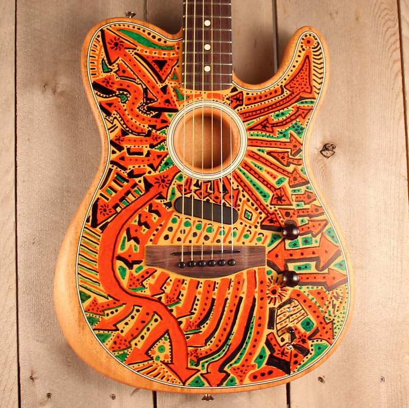 Fender Acoustasonic Player Telecaster Custom ART GUITAR | Reverb