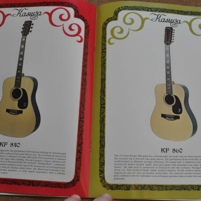 Kasuga Guitars. Vintage catalog booklet brochure. ca 1971. | Reverb