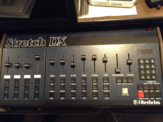 Oberheim Stretch DX Drum Machine 1983 Deep Blue, White | Reverb