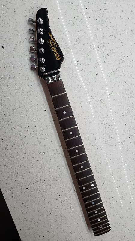 Kramer Focus 3000 beak neck with tuners and nut 80's Black | Reverb