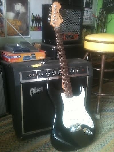Fender Starcaster Black Sparkle Reverb