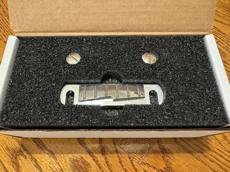 PRS Stop Tailpiece With Studs - Polished Aluminum | Reverb