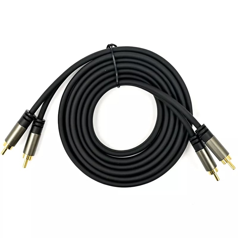 2 Channel 6' Dual Rca Male Audio Cable For Amps Home Theater | Reverb