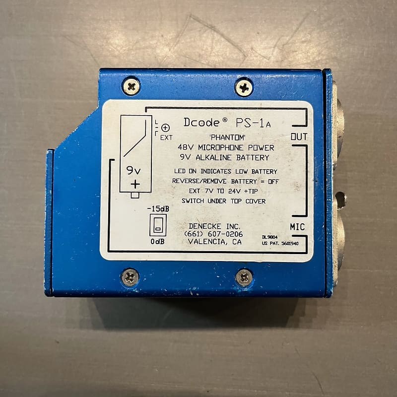 Denecke DCode PS-1A Low Noise 48v Phantom Power Supply | Reverb