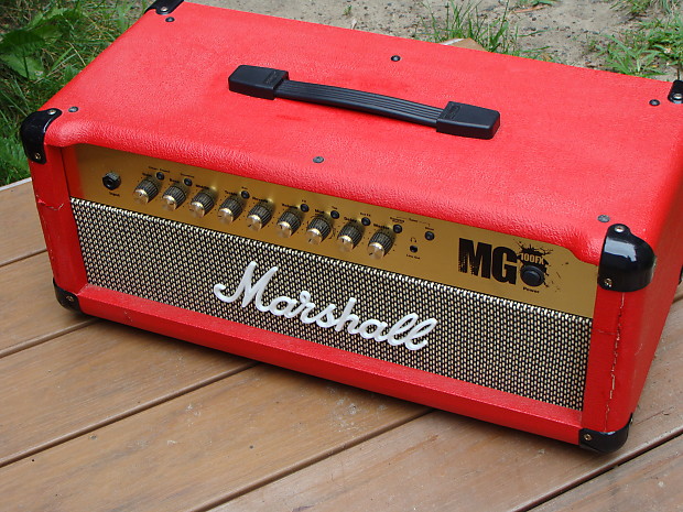 Marshall MG100FX amp Head RED + effects RED Tolex | Reverb
