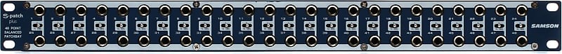 Samson S-Patch Plus 48-point Balanced Patchbay (3-pack) | Reverb