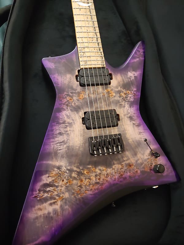 Kiesel Hyperdrive 6 Trans Purple Poplar Burl Pale Moon Ebony | Reverb