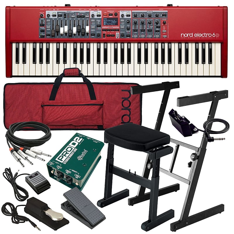 Nord Electro 6D 61 Stage Keyboard STAGE ESSENTIALS BUNDLE | Reverb