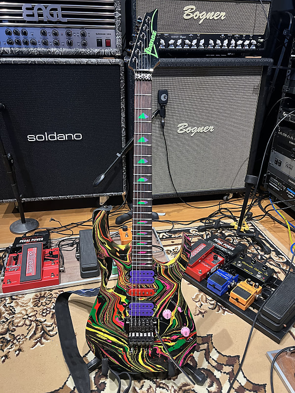 JEM Custom Multicolor Swirl Steve Vai Stainless Frets - | Reverb