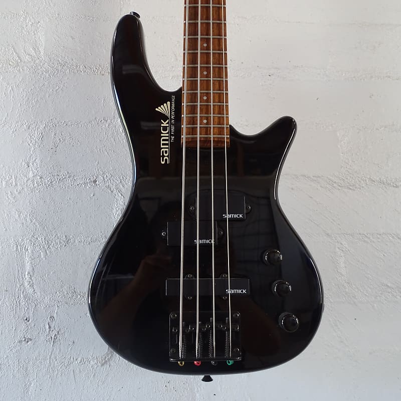 Rare Vintage Samick P+J Shortscale Bass Black | Reverb