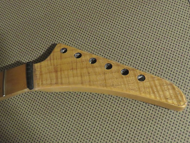 Warmoth Neck Birdseye Maple w/ Flame Maple headstock Zero | Reverb