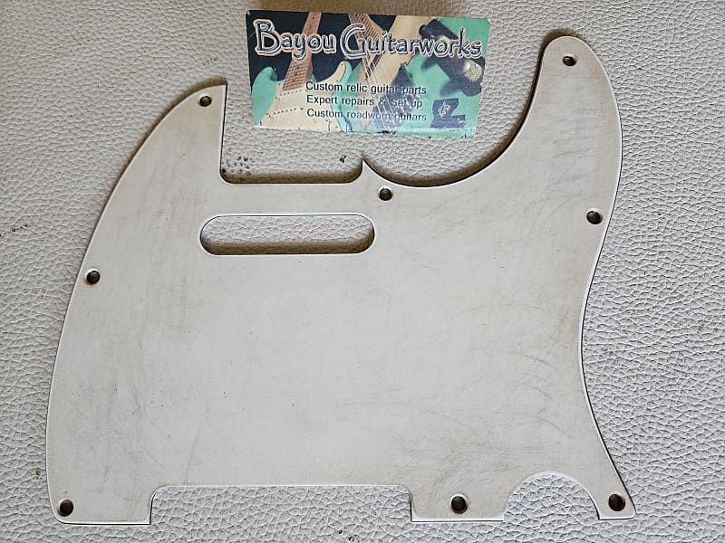 Fender Telecaster Parchment 3ply Pickguard Aged Relic | Reverb