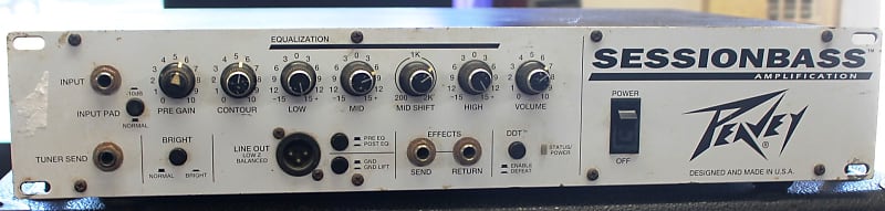 Peavey Session Bass 200 Watt Rack Mount Bass Amplifier Head | Reverb