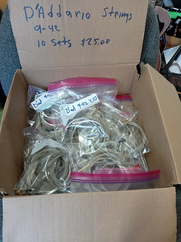 D'Addario .009-.042 Electric Guitar Bulk Strings. 10 sets for | Reverb