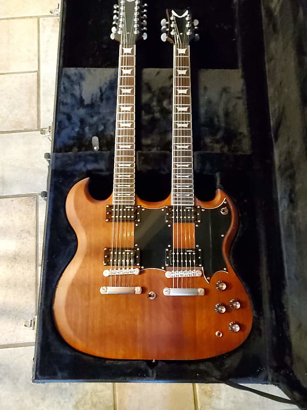 Dean Gran Sport 6/12 String Double Neck Guitar Natural warm | Reverb