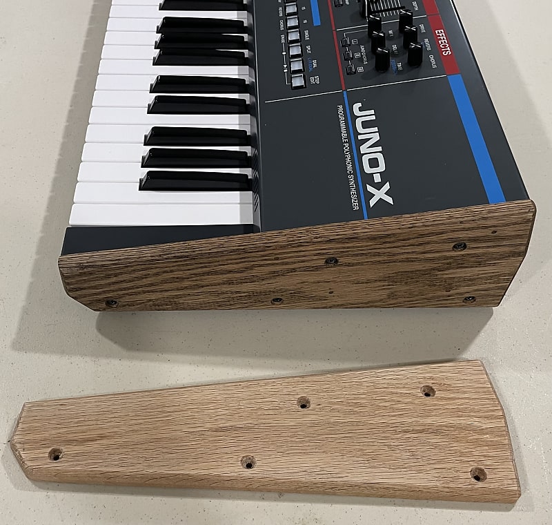 Roland Juno X - Custom Oak Wood Side Panels | Reverb