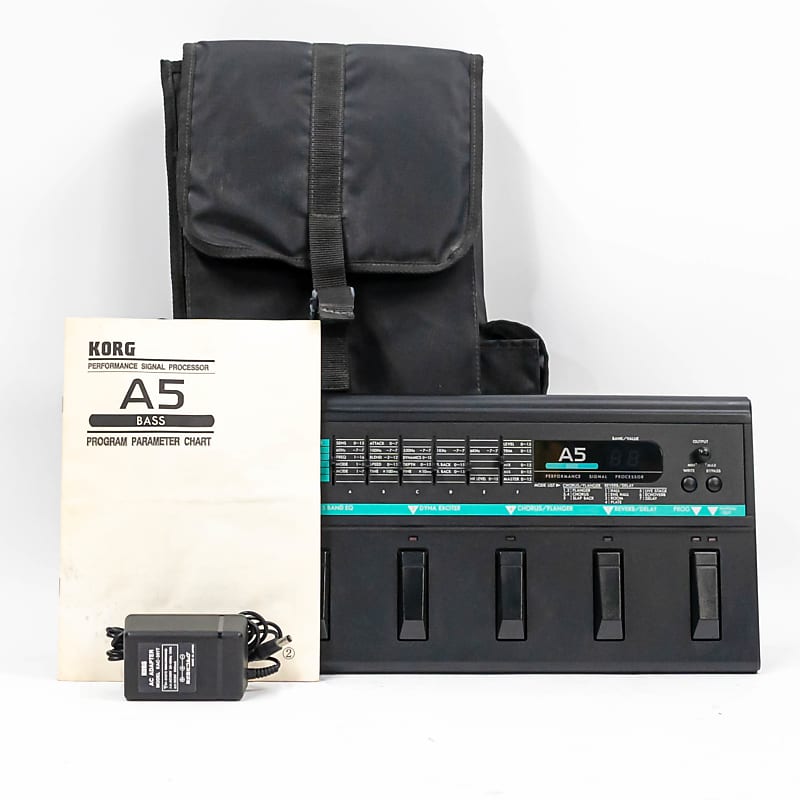 Korg A5 Multi-Effect Bass Processor Pedal with Gigbag, | Reverb UK