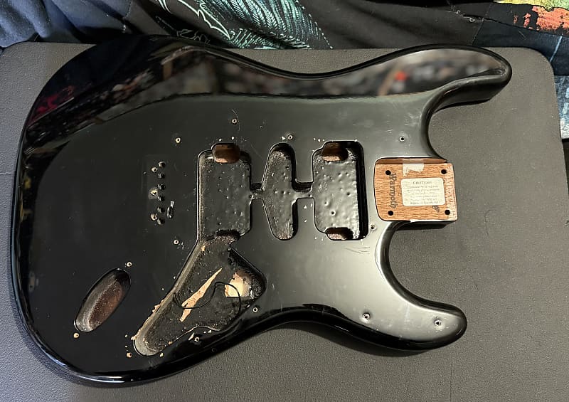 Warmoth Stratocaster body - Black | Reverb