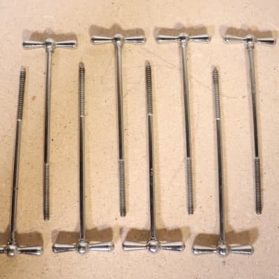 Ludwig Club Date Bass Drum T Rods & Claws 8pk Chrome Vintage | Reverb