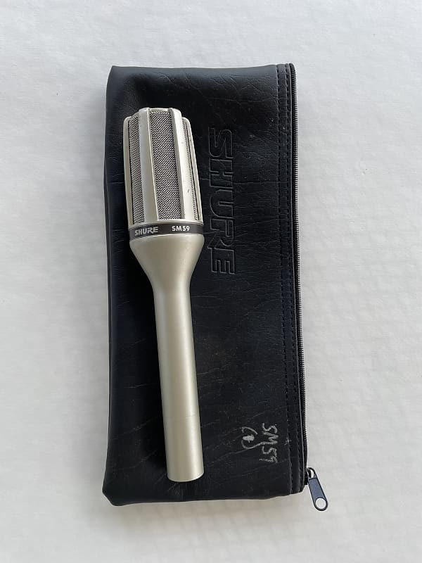Shure SM59 70’s 80’s vintage dynamic microphone - Silver with | Reverb