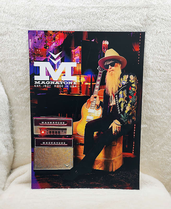 ZZ Top Billy Gibbons Magnatone Amplifiers Poster | Reverb