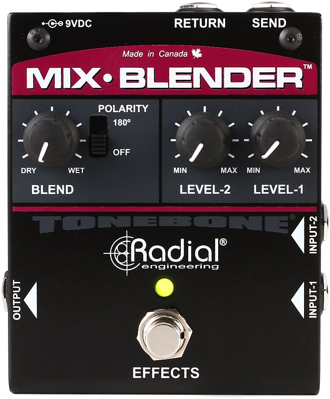 Radial Mix-Blender Dual Instrument Buffer Mixer and FX Loop | Reverb