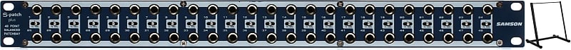 Samson S-Patch Plus 48-point Balanced Patchbay Bundle with | Reverb