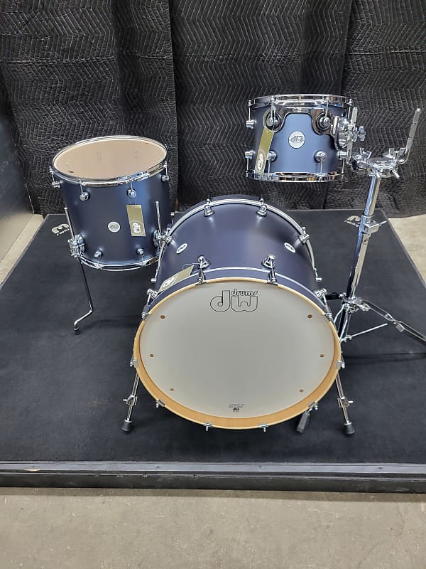 DW Design Series 8x10/14x16/18x22 Blue Slate 3 PC Shell Pack | Reverb