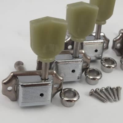 Chrome Vintage Machine Heads 3 a-side Tuners for Gibson | Reverb UK