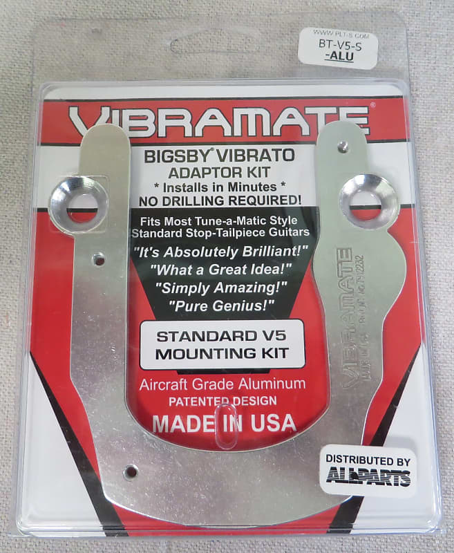 Vibramate V5 Quick Mount Bigsby Adapter BT-V5-S-ALU Silver | Reverb