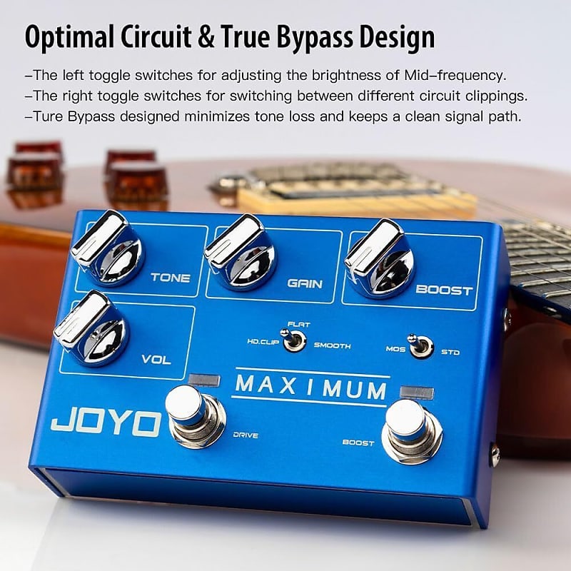 Brand New JOYO Brand R-05 Overdrive Pedal, Dual Channel, Blue | Reverb