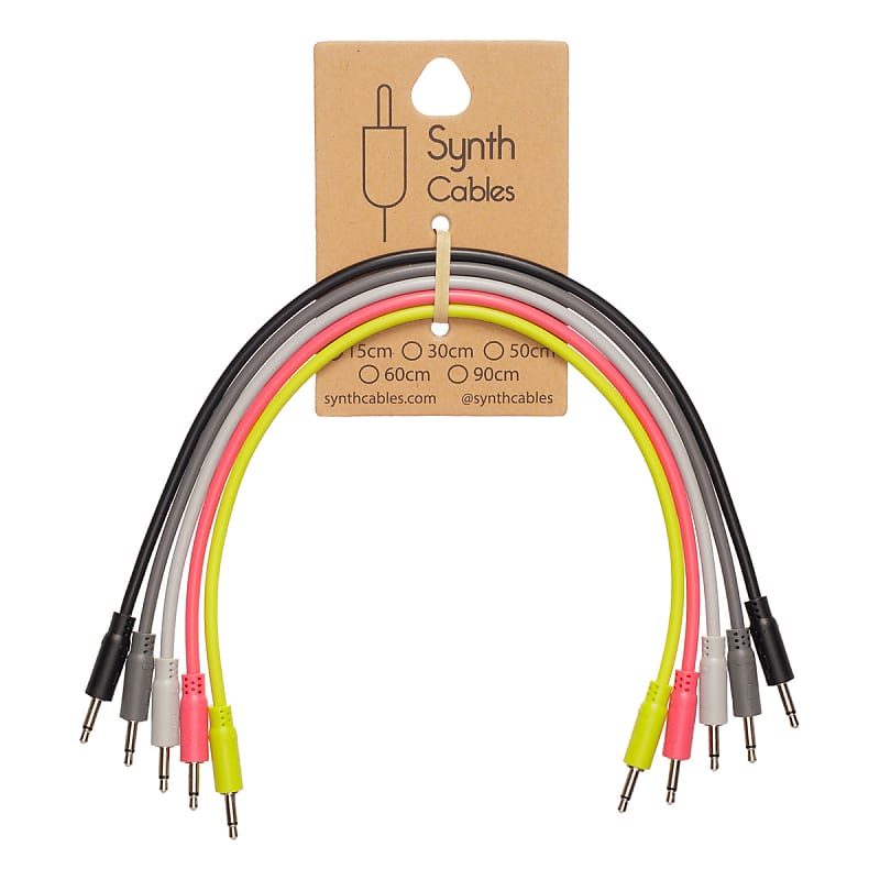 Synth Cables Eurorack Patch Cables (5 x Mixed Colours) - | Reverb UK